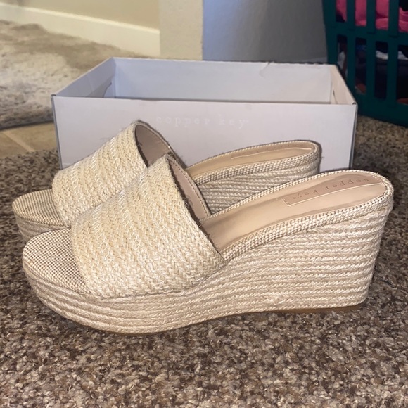 Copper Key | Shoes | Natural Wedge Sandals | Poshmark